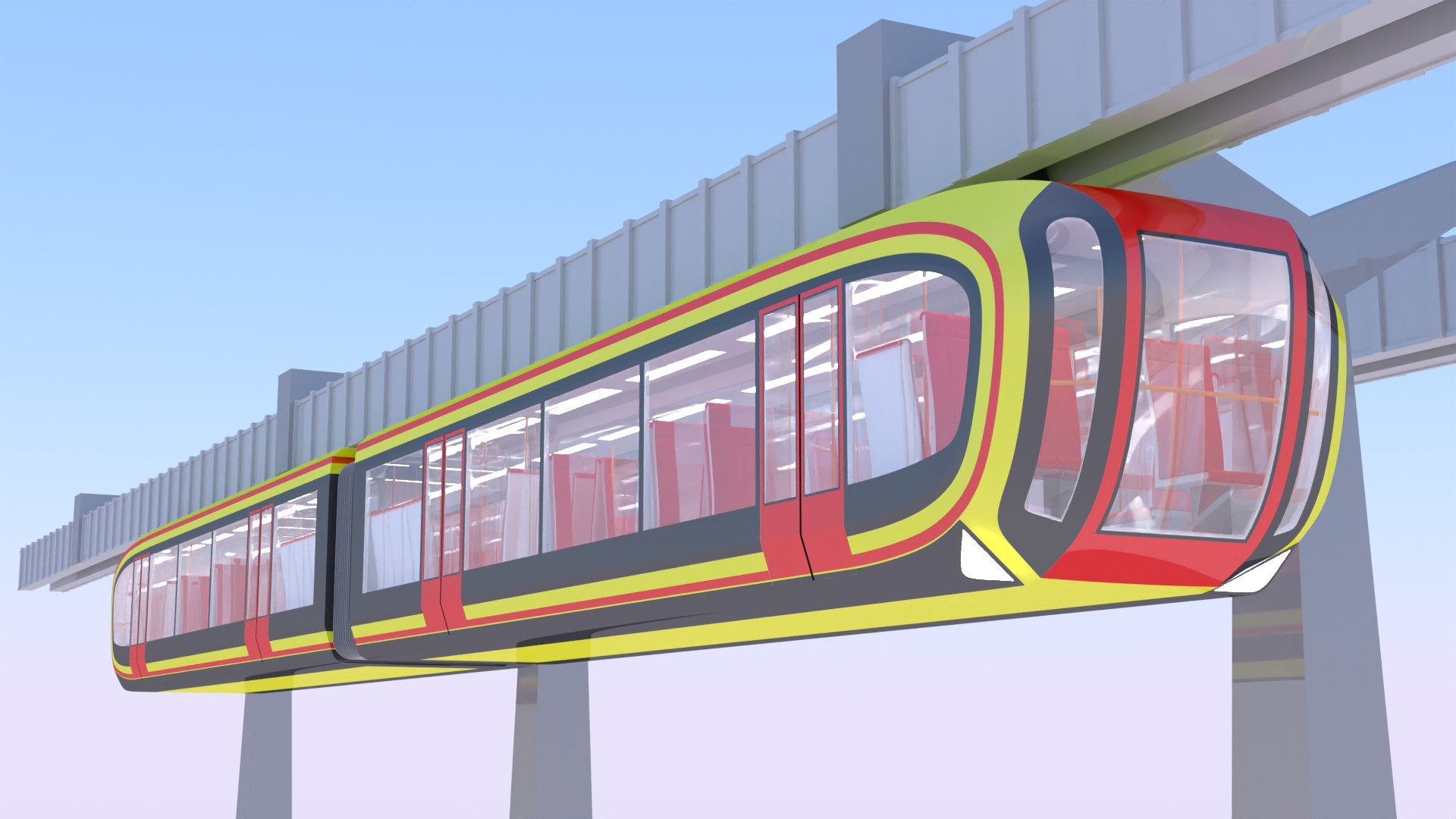 3D Elevated Trains Bundle IV - TurboSquid 2381486