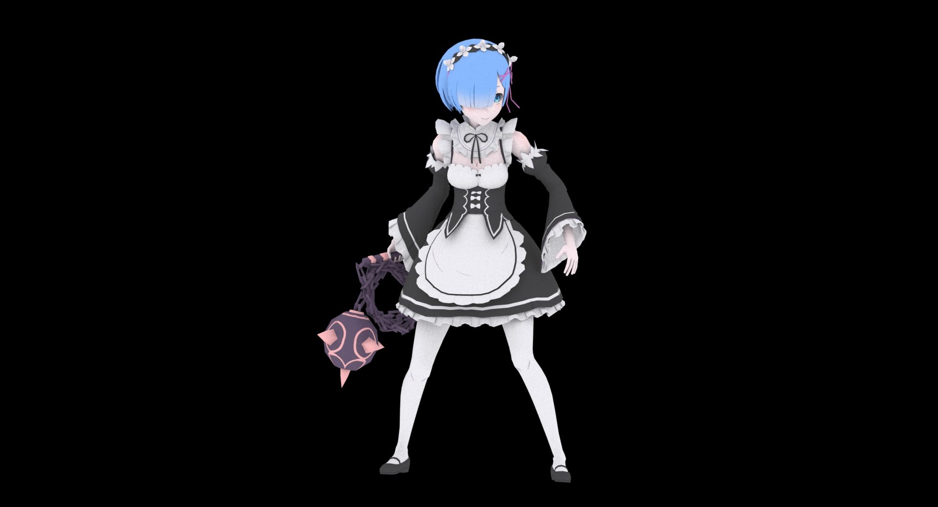 3D Model Rem From RE-Zero GameReady Rigged And Animted - TurboSquid 2120158