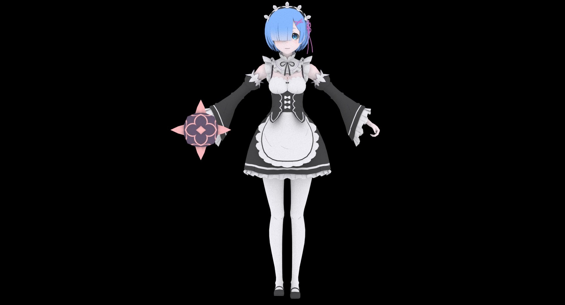 3D Model Rem From RE-Zero GameReady Rigged And Animted - TurboSquid 2120158