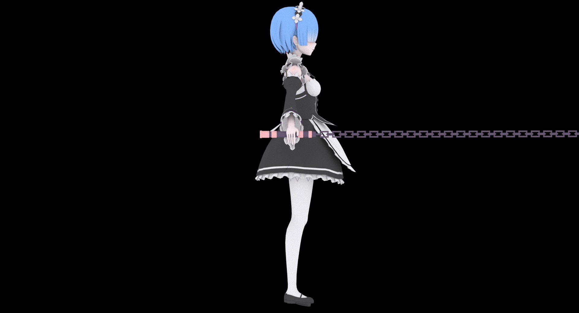3D Model Rem From RE-Zero GameReady Rigged And Animted - TurboSquid 2120158