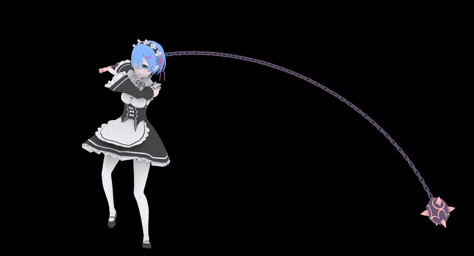 3D Model Rem From RE-Zero GameReady Rigged And Animted - TurboSquid 2120158