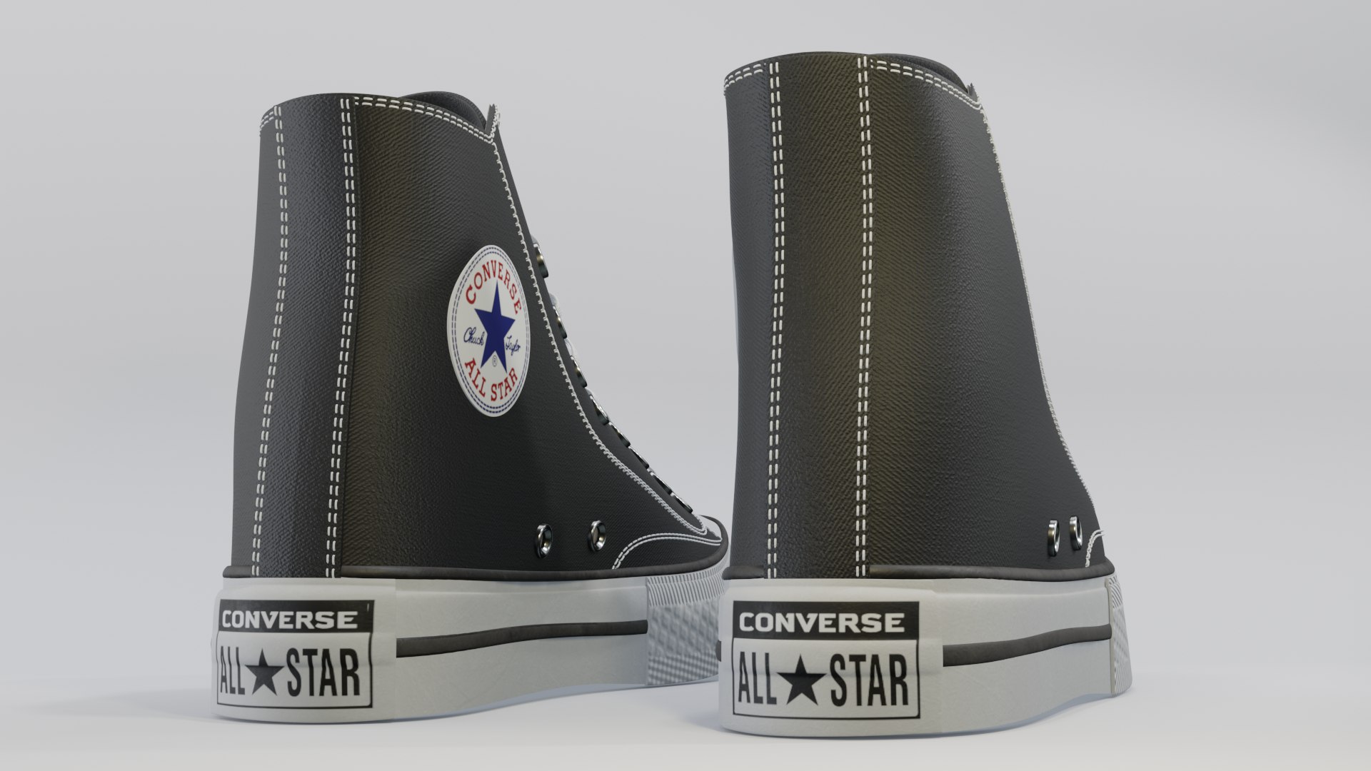 Basketball Leather Shoes Converse All Star Black model - TurboSquid 2084783