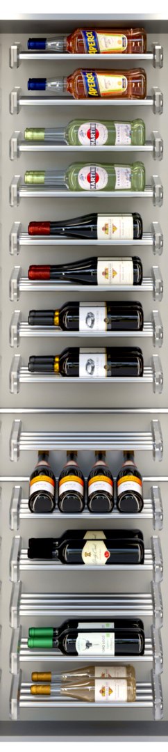 Wine showcase with wine 3D model - TurboSquid 1817967