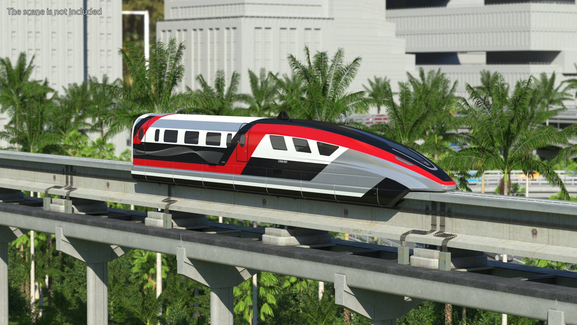 3D Red Maglev Bullet Train Engine - TurboSquid 2081340