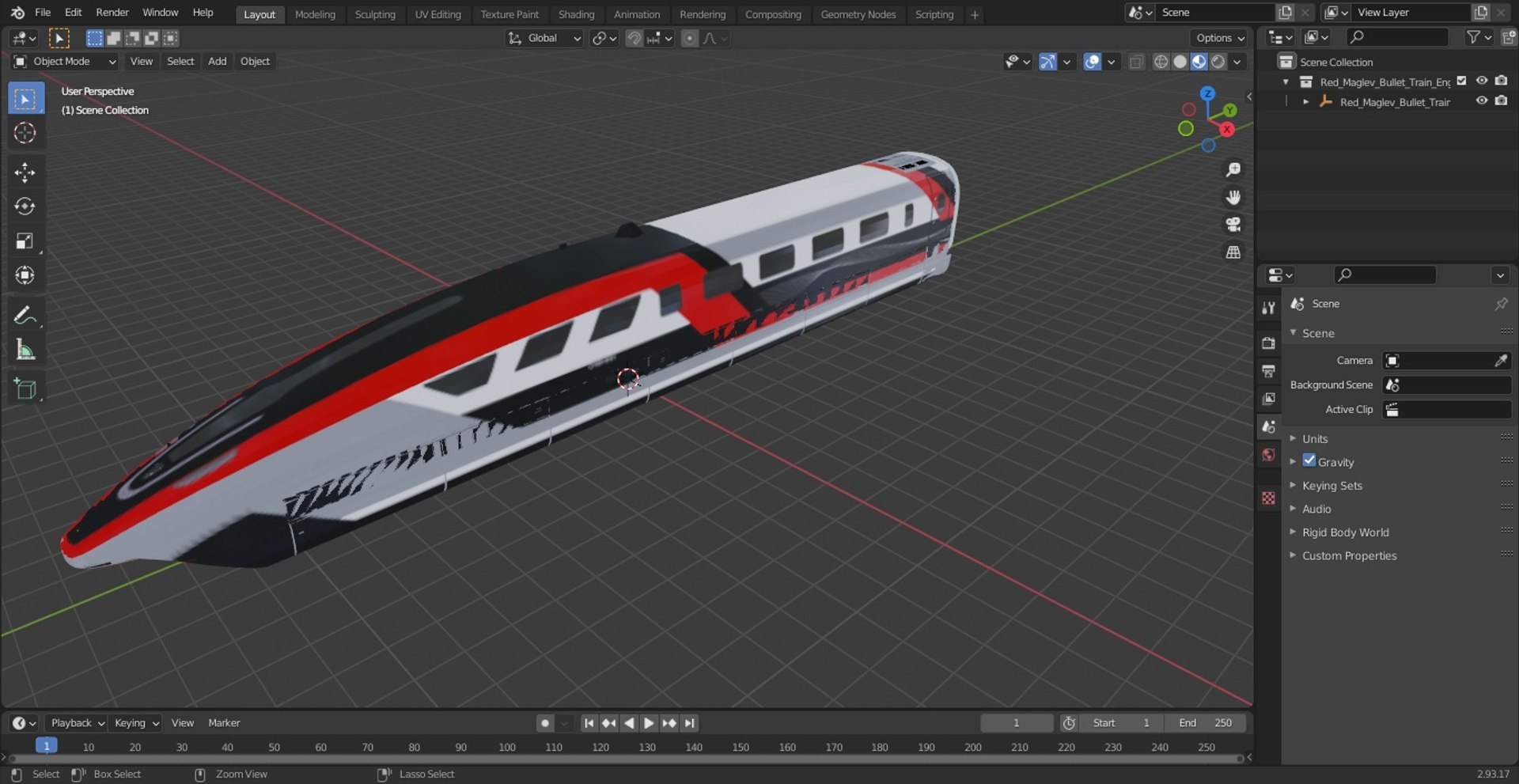 3D Red Maglev Bullet Train Engine - TurboSquid 2081340