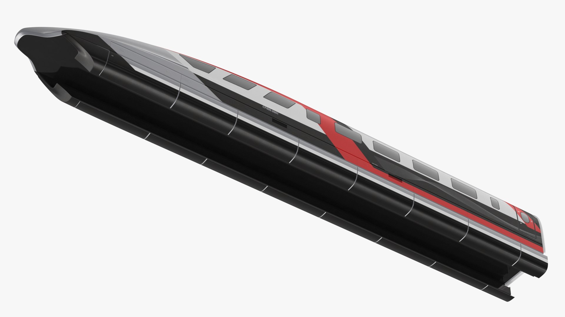 3D Red Maglev Bullet Train Engine - TurboSquid 2081340