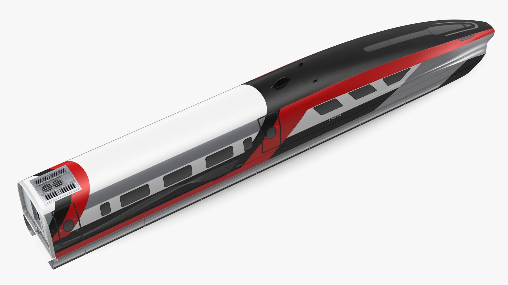 3D Red Maglev Bullet Train Engine - TurboSquid 2081340