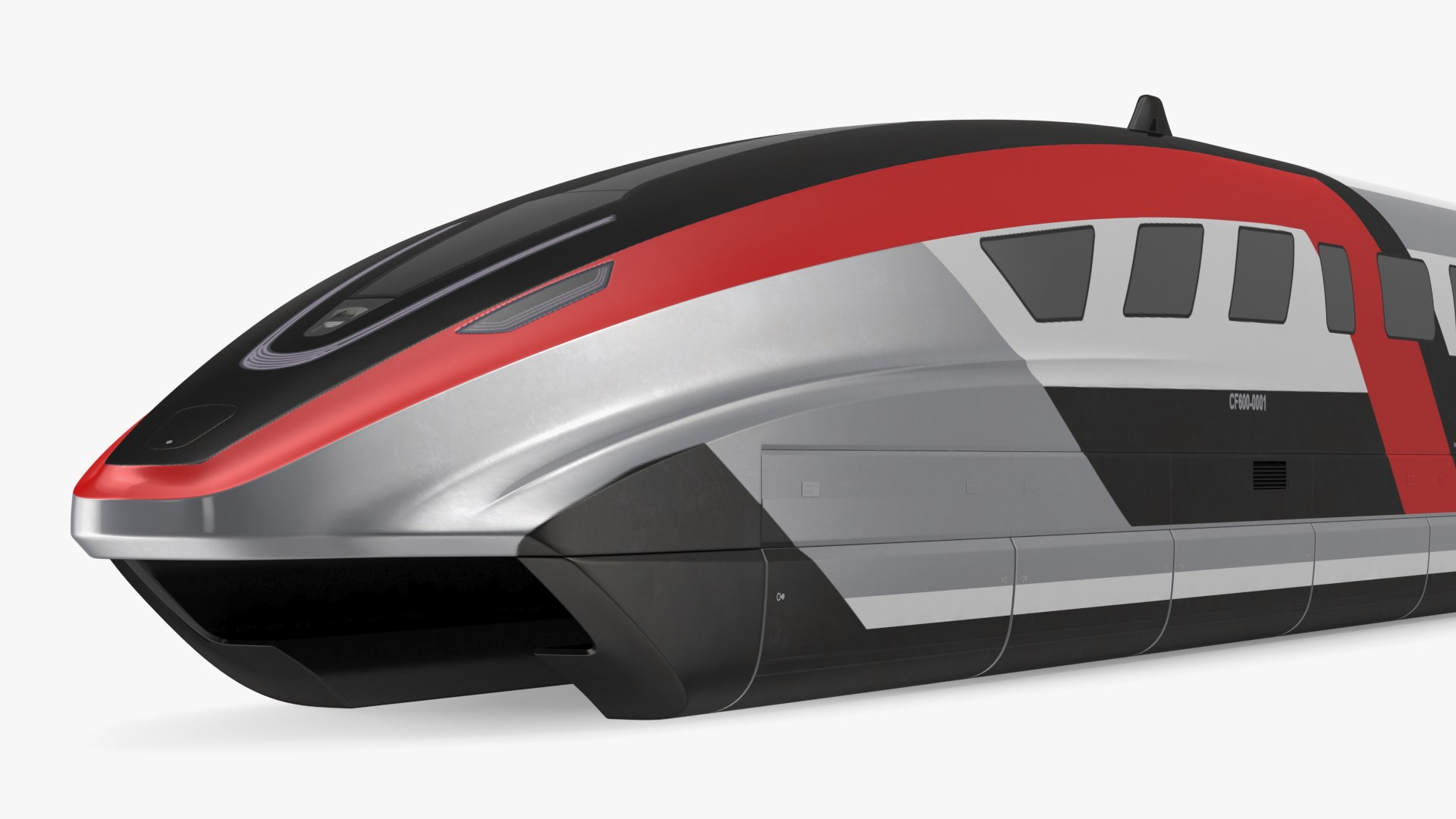 3D Red Maglev Bullet Train Engine - TurboSquid 2081340