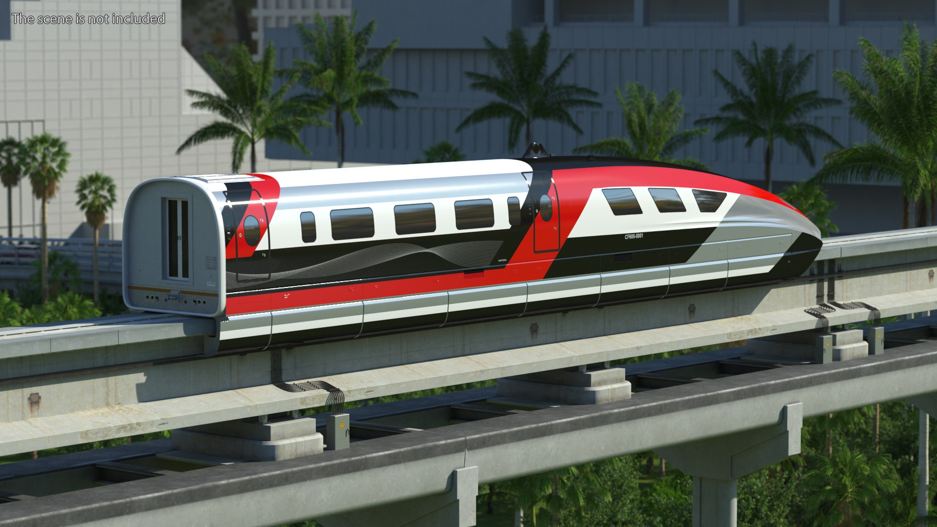 3D Red Maglev Bullet Train Engine - TurboSquid 2081340