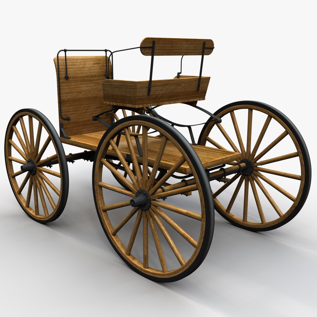 Buckboard Wagon Obj