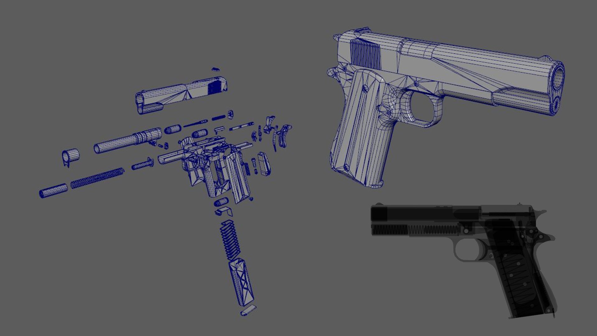 1911 1911a1 Model - TurboSquid 1319567