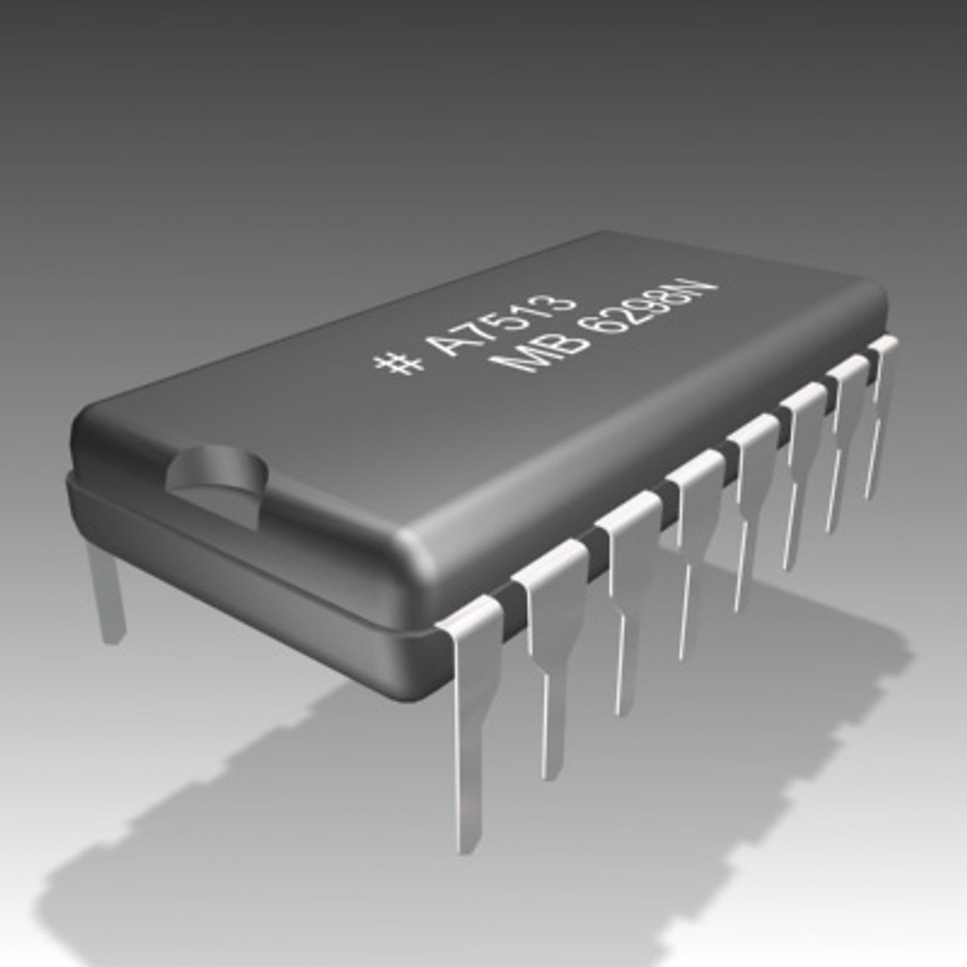Electronic Chip 3d Model