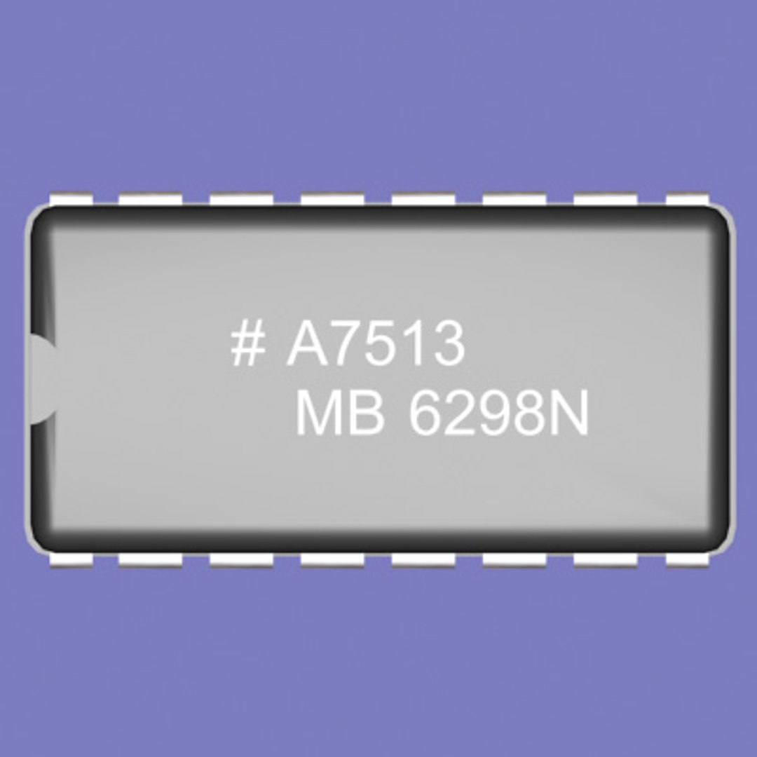 Electronic Chip 3d Model