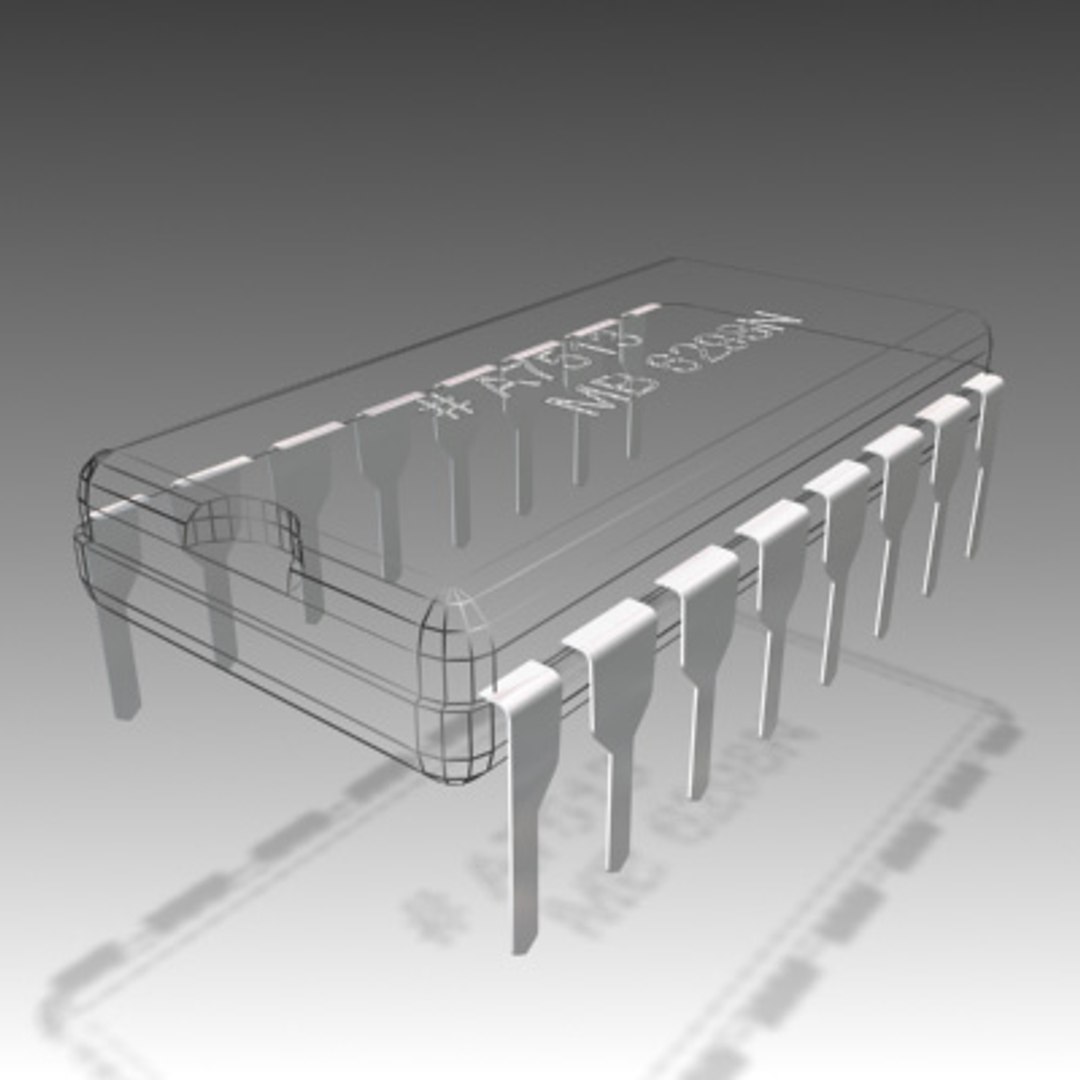 Electronic Chip 3d Model