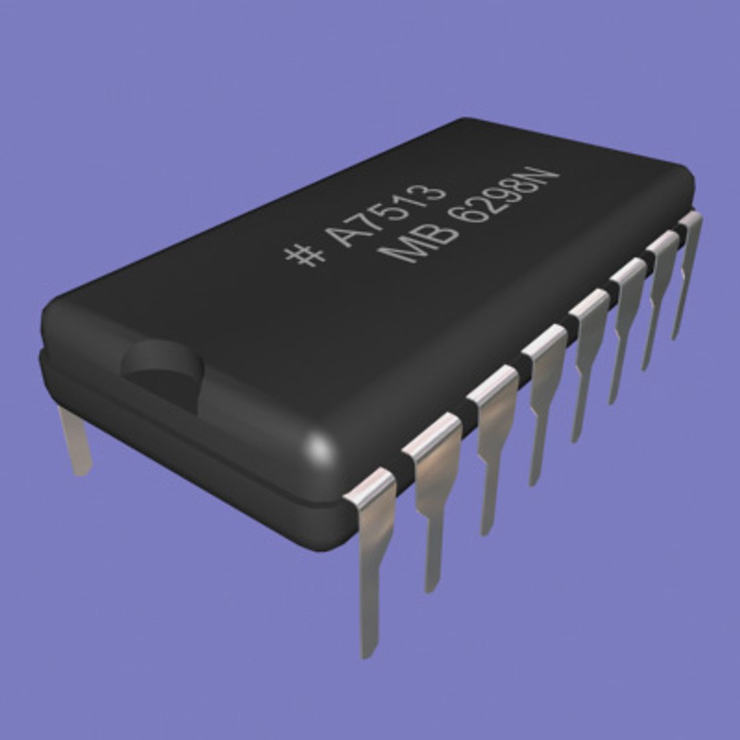 Electronic Chip 3d Model
