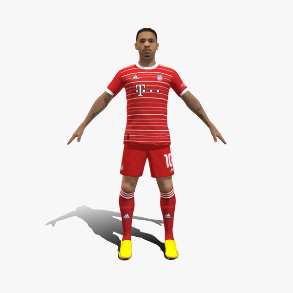 3D модель 3D Rigged Leroy Sane Bayern Munich 2023 - TurboSquid 2066863
