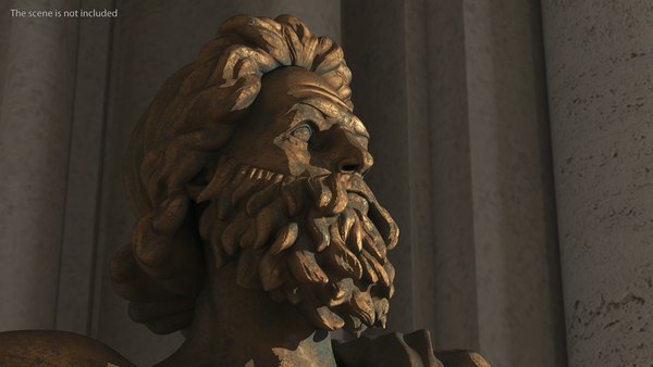 Poseidon Head Bronze model - TurboSquid 1772177