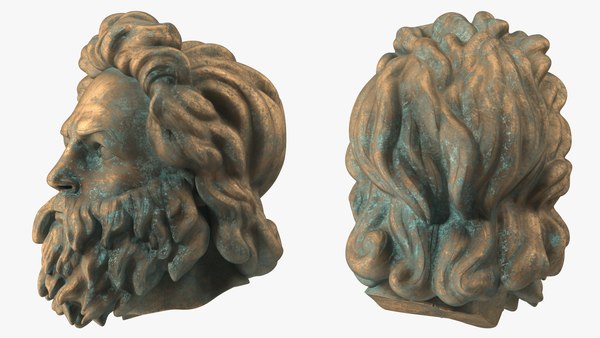 Poseidon Head Bronze model - TurboSquid 1772177