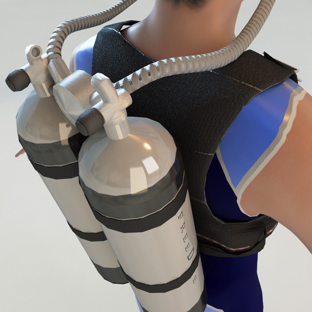 3d Model Of Diver Games Modelled