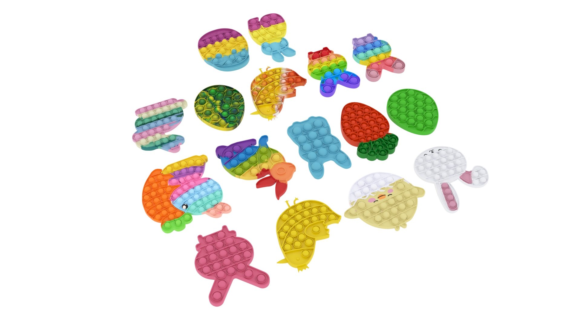 3D Easter Pop It Fidget Toys Set - TurboSquid 1881873