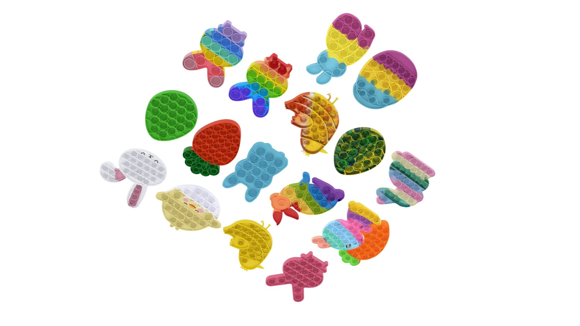 3D Easter Pop It Fidget Toys Set - TurboSquid 1881873