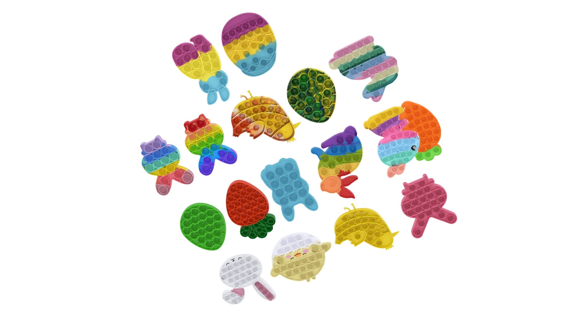 3D Easter Pop It Fidget Toys Set - TurboSquid 1881873