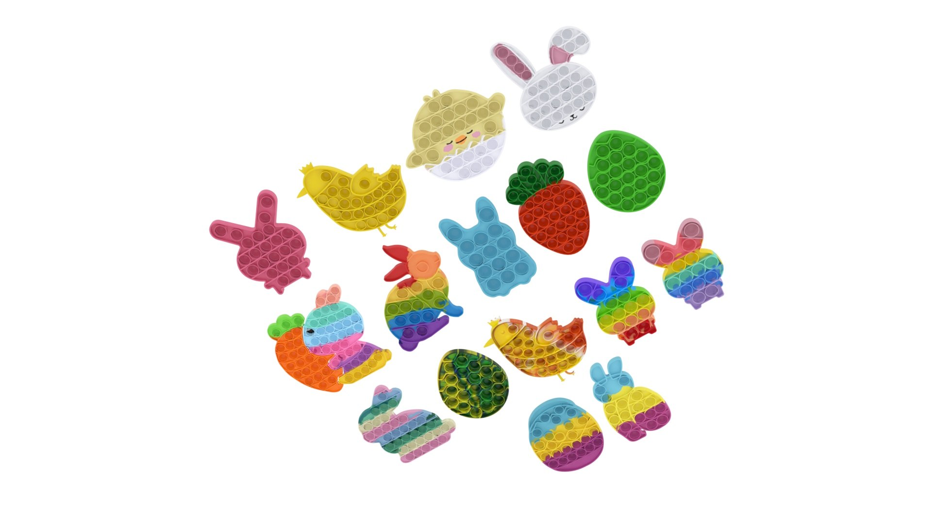 3D Easter Pop It Fidget Toys Set - TurboSquid 1881873
