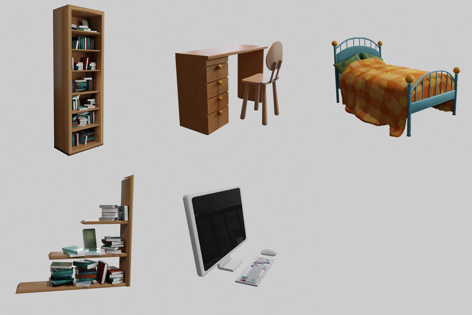 CARTOON BEDROOM 002 Model - TurboSquid 2058834