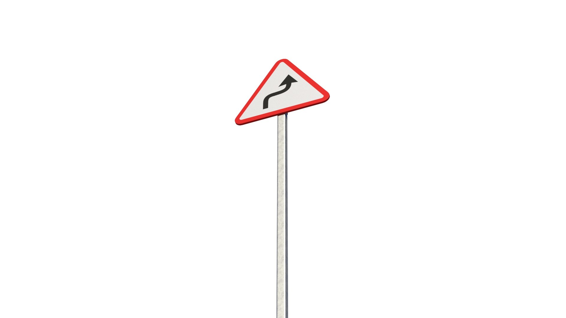 Sharp-Right-Curve Road Sign 3D - TurboSquid 2117213