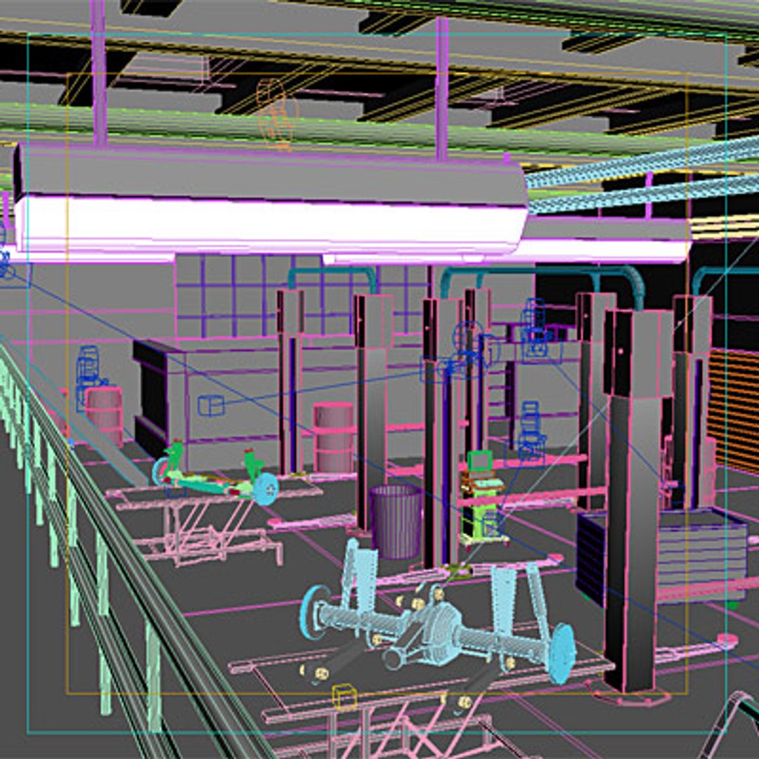 3d Service Station Model
