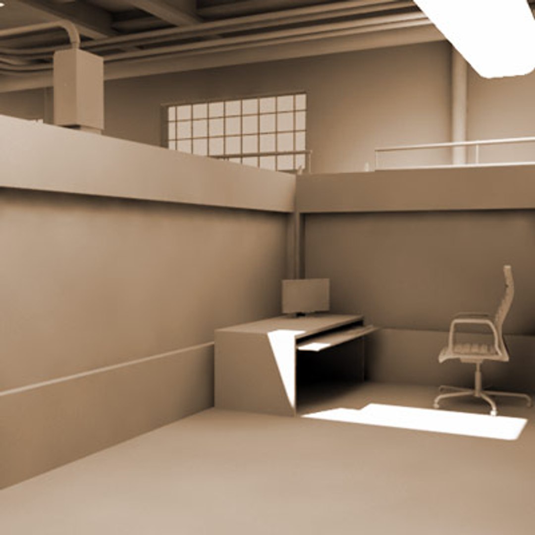 3d Service Station Model