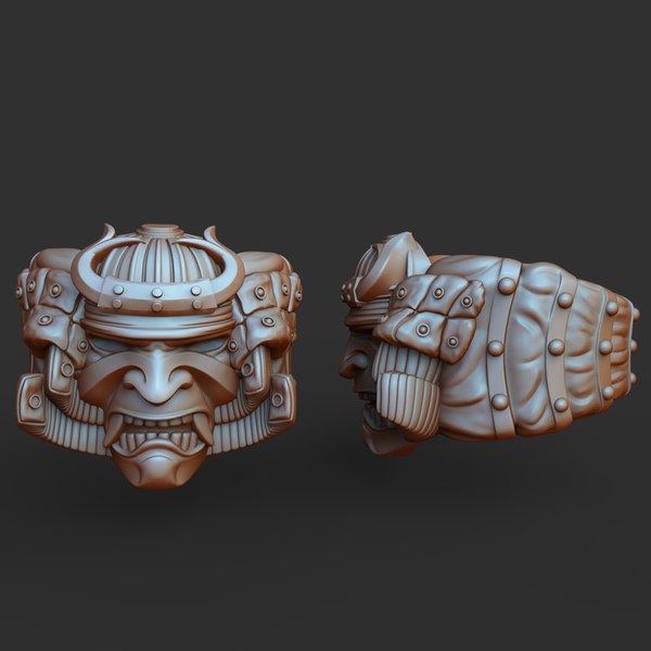 Silver ring samurai armor model - TurboSquid 1424064