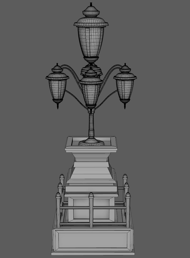 3D lamp classic pillar - TurboSquid 1403287