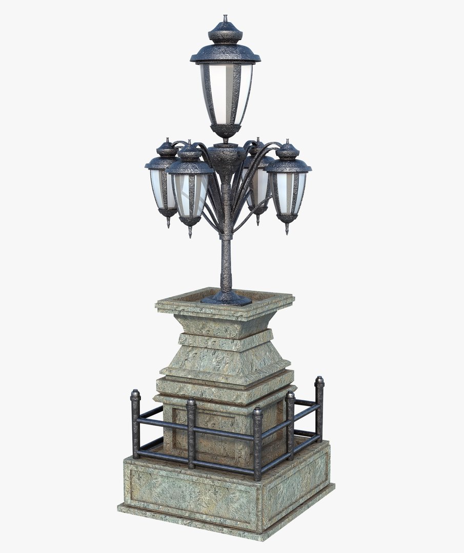 3D lamp classic pillar - TurboSquid 1403287