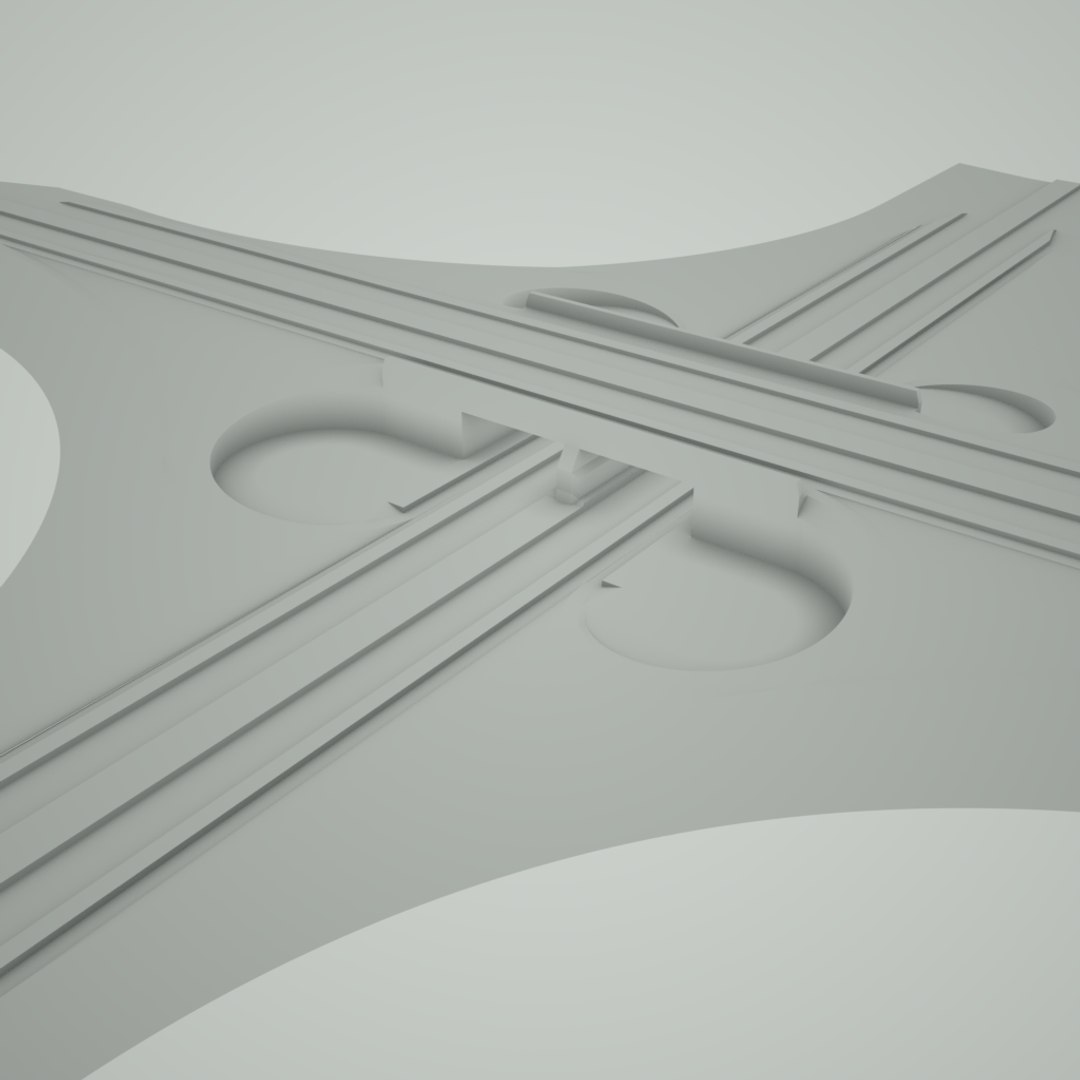 Freeway Interchange 3d Model