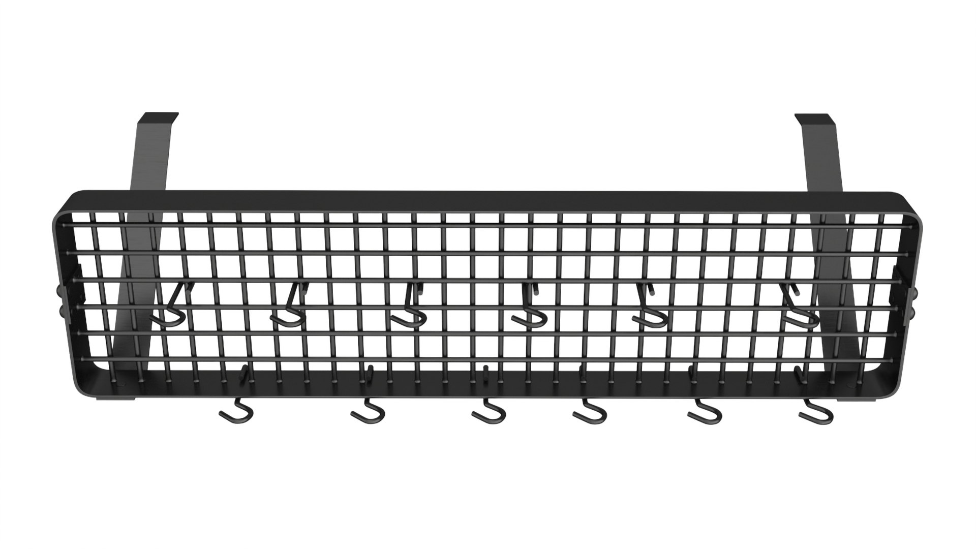 Square Grid Wall Mount Pot Rack Black 3D Model - TurboSquid 2156987