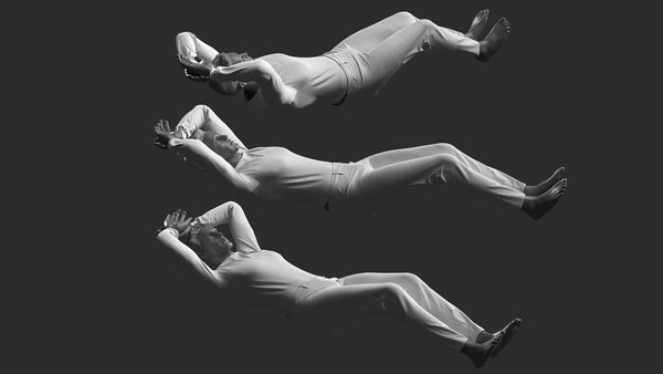 modelo 3d Maniquí hombre tumbado 5 poses de tomografía - TurboSquid 1854371
