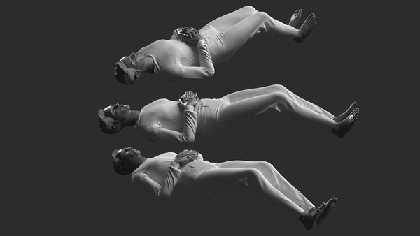 modelo 3d Maniquí hombre tumbado 5 poses de tomografía - TurboSquid 1854371