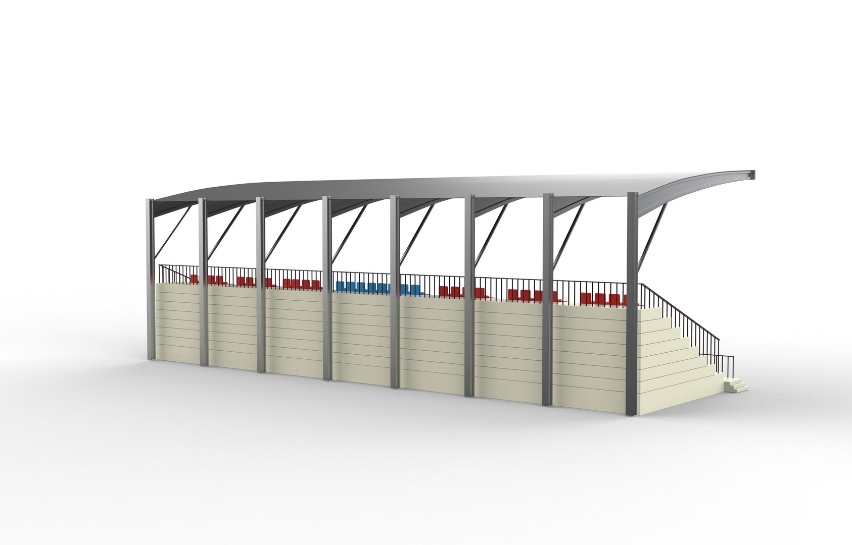 3D Grandstand 3D Model - TurboSquid 2449350
