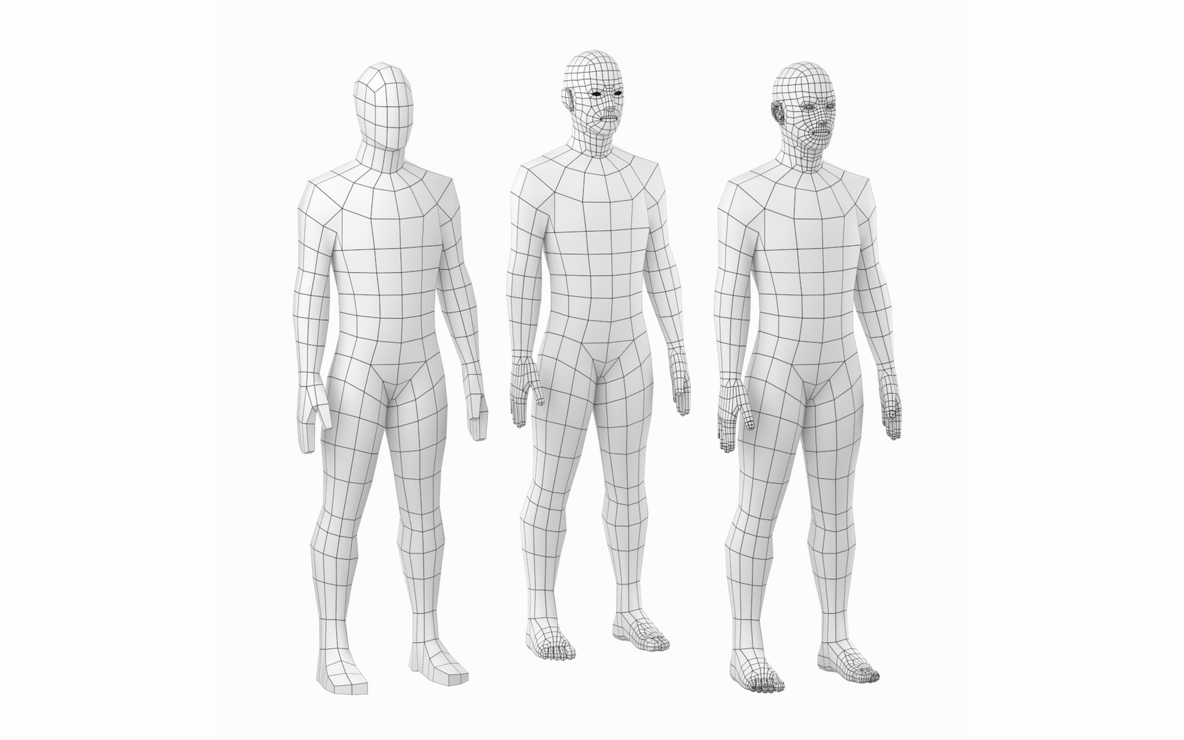 3D Model Natural Male In Rest Pose Base Mesh - TurboSquid 2066206