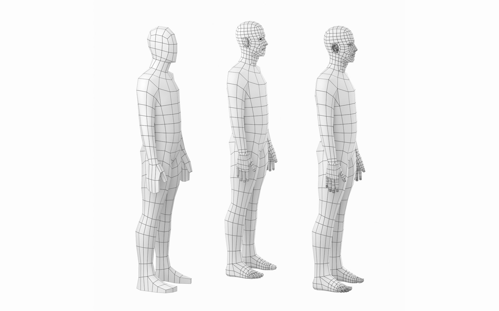 3D Model Natural Male In Rest Pose Base Mesh - TurboSquid 2066206