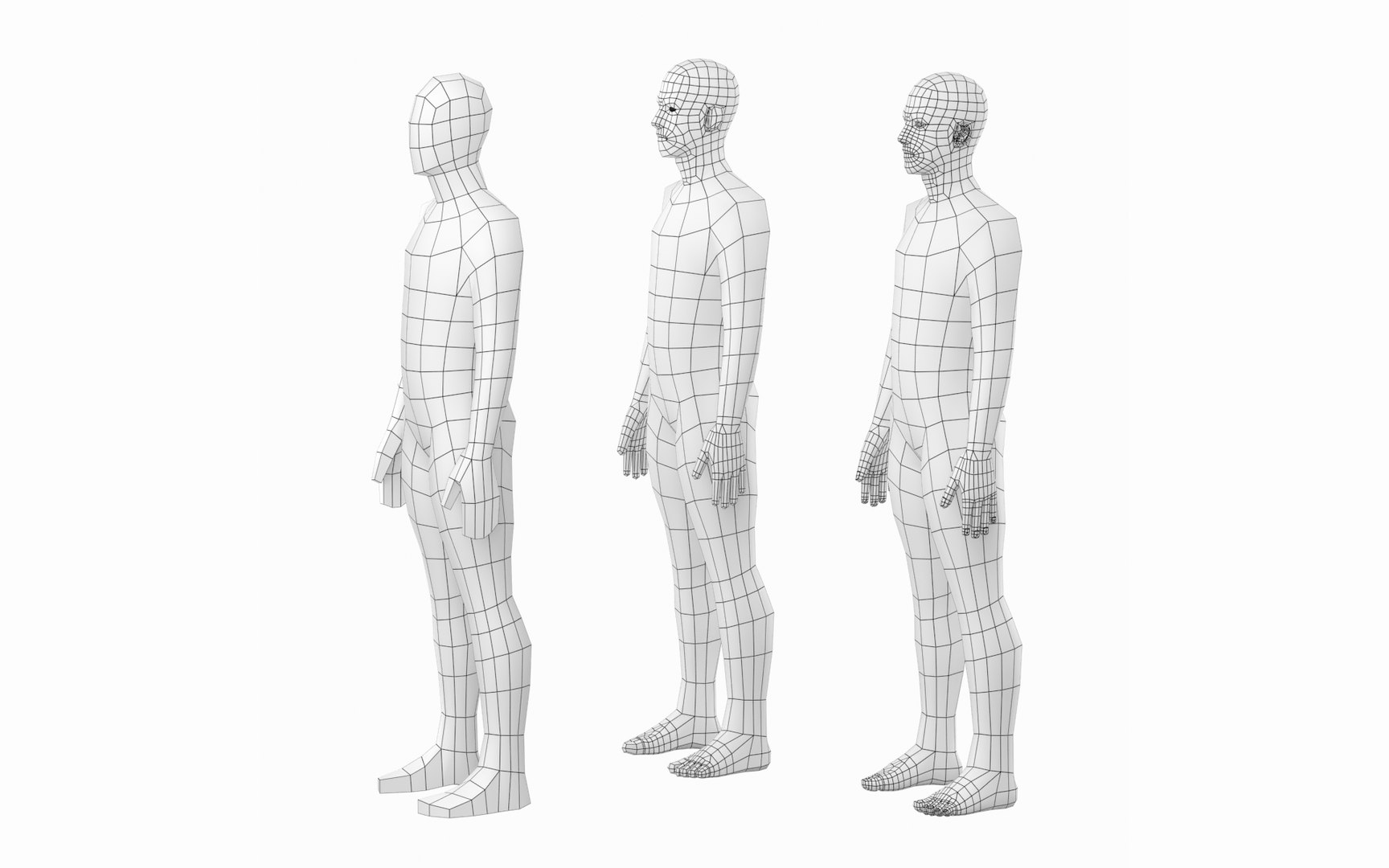 3D Model Natural Male In Rest Pose Base Mesh - TurboSquid 2066206