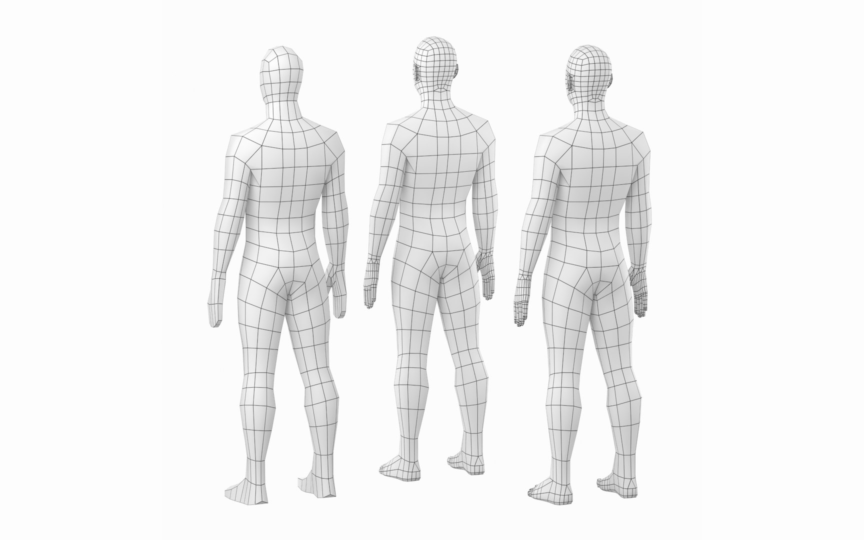 3D Model Natural Male In Rest Pose Base Mesh - TurboSquid 2066206
