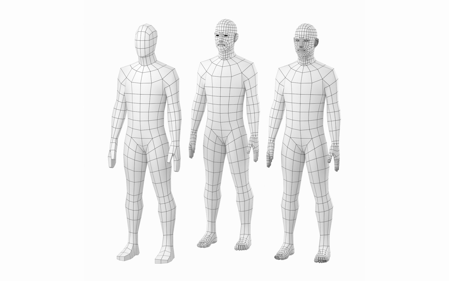 3D Model Natural Male In Rest Pose Base Mesh - TurboSquid 2066206