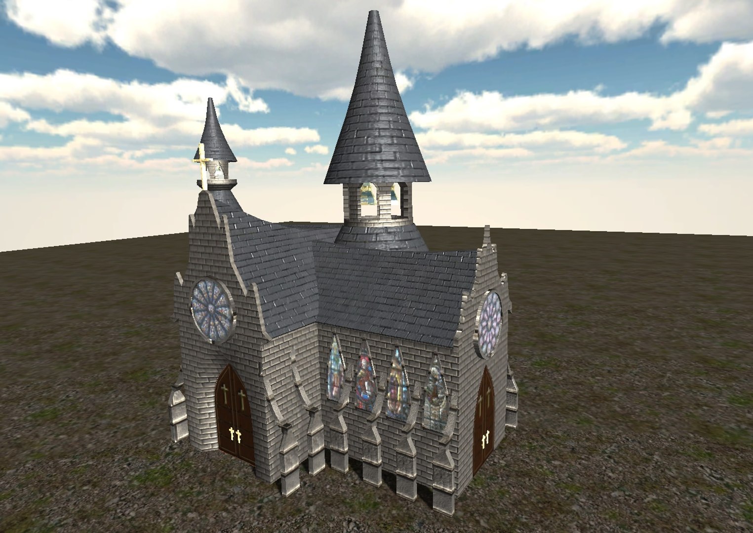 Church Medieval 3d Model