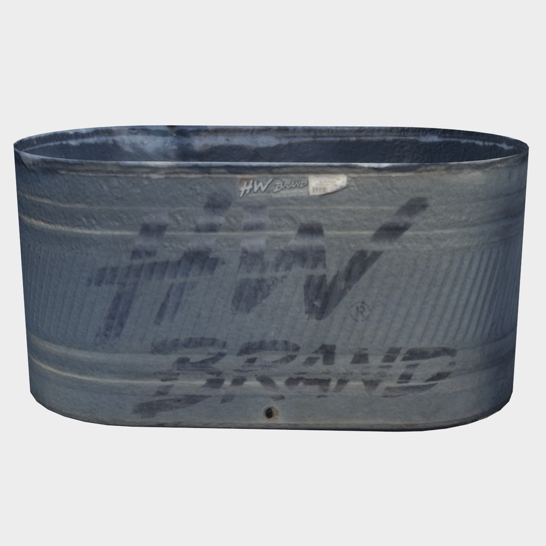 Metal water trough 3D model - TurboSquid 1237929