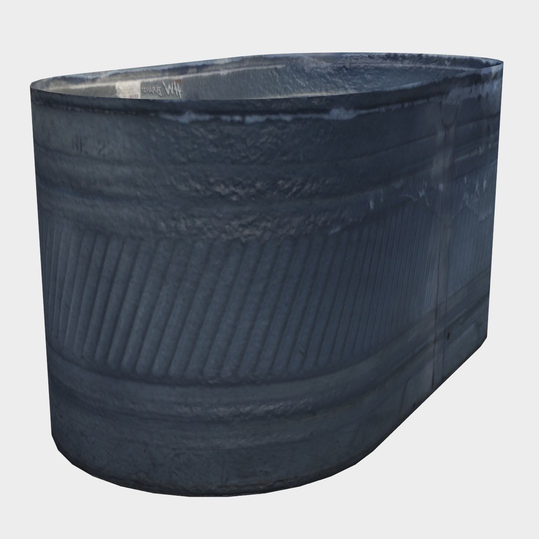 Metal water trough 3D model - TurboSquid 1237929