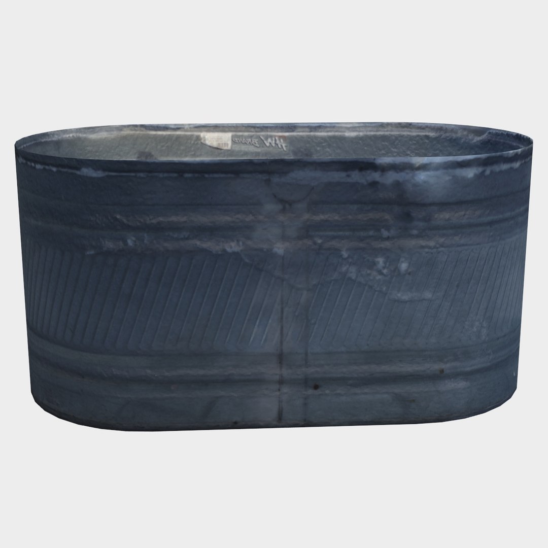 Metal water trough 3D model - TurboSquid 1237929