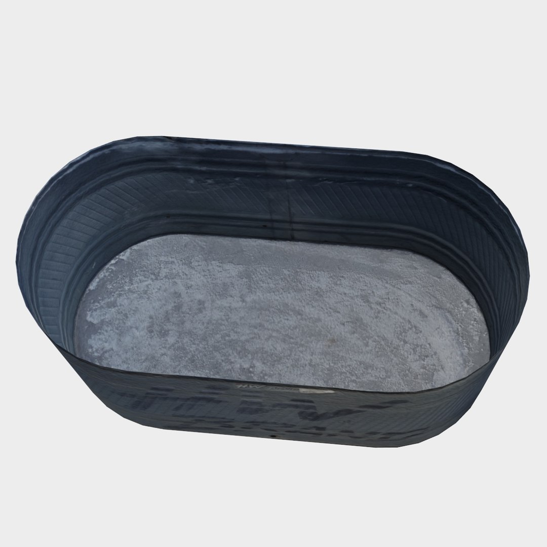 Metal water trough 3D model - TurboSquid 1237929