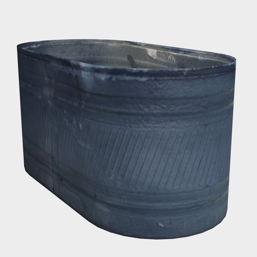 Metal water trough 3D model - TurboSquid 1237929
